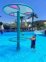 China Children's Water Play Equipment with Hot-Dip Galvanized Steel Structure, Corrosion-Resistant Fiberglass Flume, and Shallow Water Safety Design for sale