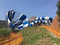 China Abyss Slide AB-01 Fiberglass Water Slide with 4-Person Clover Raft and 18m Diameter Horn Body from 15m Platform for sale