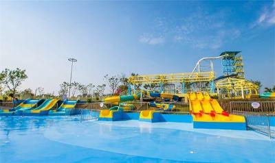 China Kids Slide Group - Multi-Lane Fiberglass Water Slides with Low Platform and Non-Slip Steps for Safe Play for sale