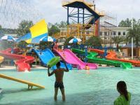 China Kids Slide Group - Multi-Lane Fiberglass Water Slides with Low Platform and Non-Slip Steps for Safe Play for sale