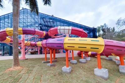 China Light Tunnel Slide with Flowing Light Effect - Night-time Attraction Fiberglass Water Slide for Water Parks for sale