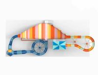 China Turning Point Water Slide - Smart Split-Track Double Raft High Capacity Fiberglass Water Slide for sale
