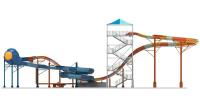 China Turning Point Water Slide - Smart Split-Track Double Raft High Capacity Fiberglass Water Slide for sale