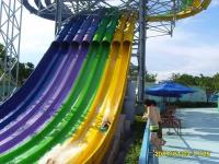China Octopus Slide - 6 Racing Lanes Multi-Lane Water Slide with Customizable Platform and Mat Riding for sale