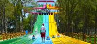 China Octopus Slide - 6 Racing Lanes Multi-Lane Water Slide with Customizable Platform and Mat Riding for sale