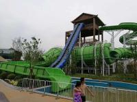 China Python Water Slide with 18m Platform and 6-Person Raft on a Wide Flume for Thrilling Rides for sale