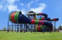 China Python Water Slide with 18m Platform and 6-Person Raft on a Wide Flume for Thrilling Rides for sale