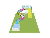 China Kids' Spiral Water Slides For Aqua Park Fiberglass Material for sale