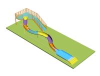 China Kids' Spiral Water Slides For Aqua Park Fiberglass Material for sale