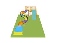 China Kids' Spiral Water Slides For Aqua Park Fiberglass Material for sale