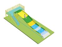 China Fiberglass Material Water Slide for Aqua Park with Fast Installation and Customized Length for sale
