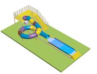 China Kids' Water Slide with Fiberglass Material for Fast Installation and Customized Length in Aqua Park for sale