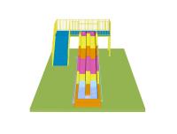 China Kids' Rainbow Water Slides For Aqua Park Fiberglass Material for sale