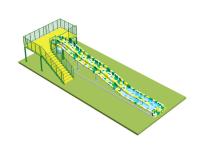 China Kids' Rainbow Water Slides For Aqua Park Fiberglass Material for sale