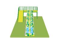 China Kids' Rainbow Water Slides For Aqua Park Fiberglass Material for sale
