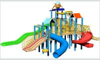 China OEM Fiberglass Kids' Water Playground System, Swimming pool Play Equipment for sale