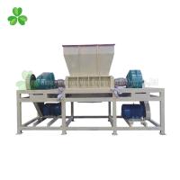China Four Shaft Used Tire Shredder , Truck Tyre Shredder Driven By Double Hydraulic Motors for sale