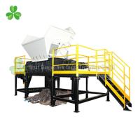 China Yellow Dual Shaft Shredder / Garbage Shredder Machine 2 Tons / Hour Capacity for sale