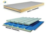 China Insulated metal sandwich panel pre coated with PU sandwich wall/roof panel for sale