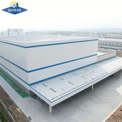 China Color Customization Structural Steel Warehouse With Unloading Canopy for sale
