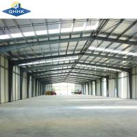 China Large Span Prefab Portal Steel Structure Workshop / Metal Warehouse For Spacious Storage for sale