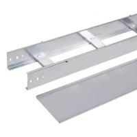 China Steel Raw Material Cable Tray with Solid Bottom Support Type and Powder Coated Finish for sale