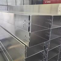 China Commercial Hot Dip Galvanized Cable Tray Height 50mm-1000mm Ventilation Groove Perforation Groove for sale