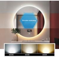 China 18W LED Bathroom Mirror Light 1650lm 600mm Round LED Illuminated for sale