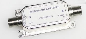 China 500mA Satellite Inline Amplifier Signal Booster 20dB 2400MHz for sale