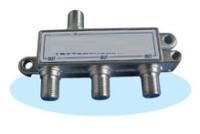 China 50MHz 75 Ohms 4 Way CATV Splitter Zinc Alloy Housing Indoor for sale