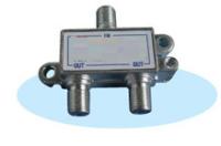China 50MHz 75 Ohms 4 Way CATV Splitter Zinc Alloy Housing Indoor for sale