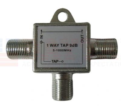 China 1000MHz CATV Equipment Solder Back T Coupler 1 Way Tap for sale