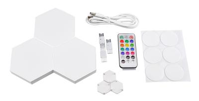 China 3cm Small Plug In Night Lights 1W Splicing Touch LED Hexagonal Night Light for sale