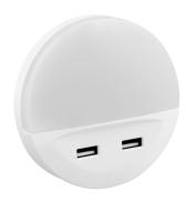 China Kids 2lm Small Plug In Night Lights Dual USB Charger 220V for sale