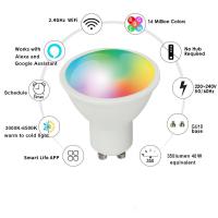 China GU10 Smart LED Light Bulbs CCT RGB Voice Control Dimmable for sale