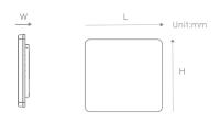 China 240V Living Room Square Ceiling Lights 50mm 280mm 18W IP54 Waterproof for sale