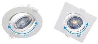 China CCT Changeable Indoor LED Downlights 5W IP54 Black Square Recessed for sale