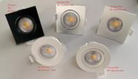 China CCT Changeable Indoor LED Downlights 5W IP54 Black Square Recessed for sale