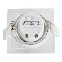 China CCT Changeable Indoor LED Downlights 5W IP54 Black Square Recessed for sale