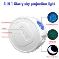 China Rechargeable ABS LED Disco Party Light 7.5W Starry Sky Projector Night Light for sale