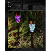 China IP44 Solar Powered Mosaic Glass Garden Lights 2W 5000K for sale