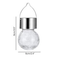 China 6cm Solar Powered LED Ground Lights 5W Colour Changing Crackle Ball for sale