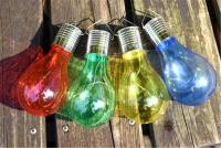 China 15cm Solar Powered LED Ground Lights 5W RGB Outdoor Fairy Light Bulbs for sale