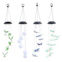 China Solar Changing Color Hummingbird Wind Chime for sale