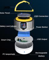 China OEM Solar Rechargeable Camping Lantern ABS Rechargeable for sale