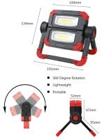 China 20W 360 Degree Rotating Work Light Dual Head COB 4AA Battery for sale