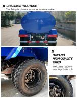 China 250cc Blue Body Tricycles with Cargo Oil Tanker Cooling Mode Air Country of Origin Peru for sale