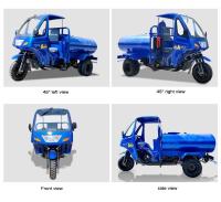 China 3500*1400*1600mm Heavy Loading Closed Body Cargo Tricycle With Water Tank in Africa for sale