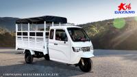 China 800W Semi-Cabin Motorized Cargo Tricycle with Enclosed Cabin and Plastic Cargo Cover for sale