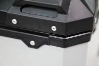 China 45L Silver Aluminum Alloy Motorcycles Tail Box Waterproof Rear Box for and Retail for sale